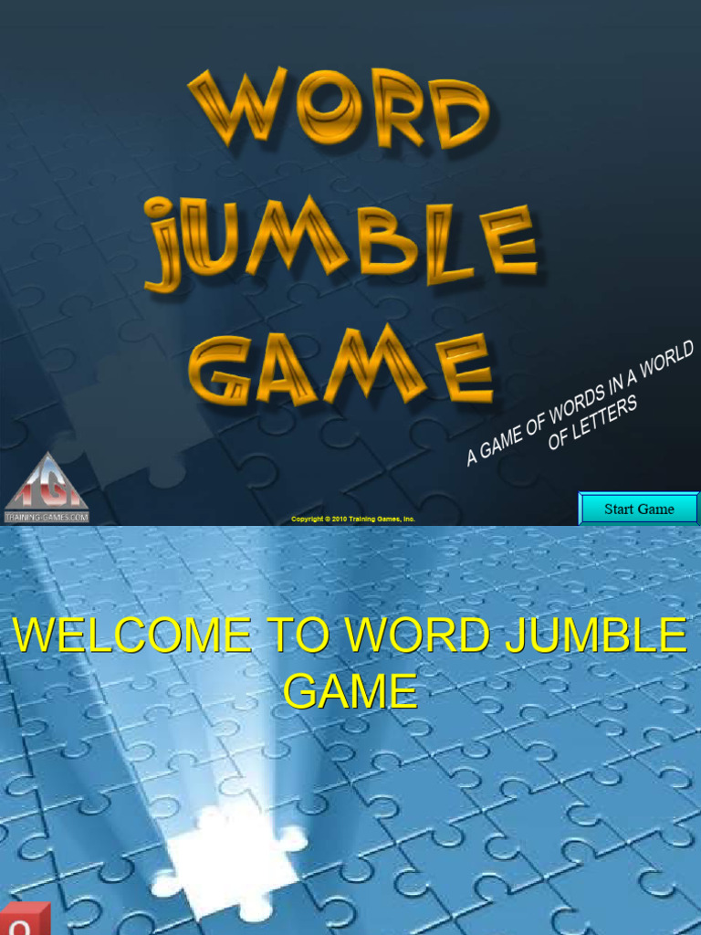 Word Jumble Game | PDF