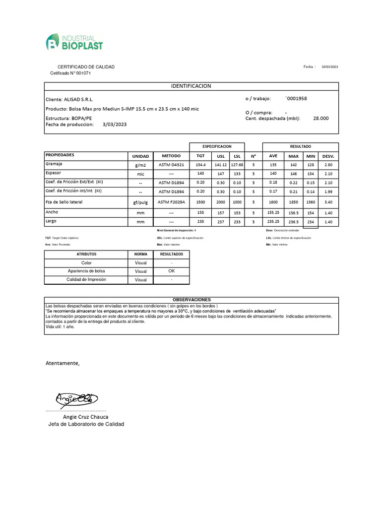 Bolsa Max Pro Mediun S-IMP 15.5 CM X 23.5 CM X 140 Mic | PDF