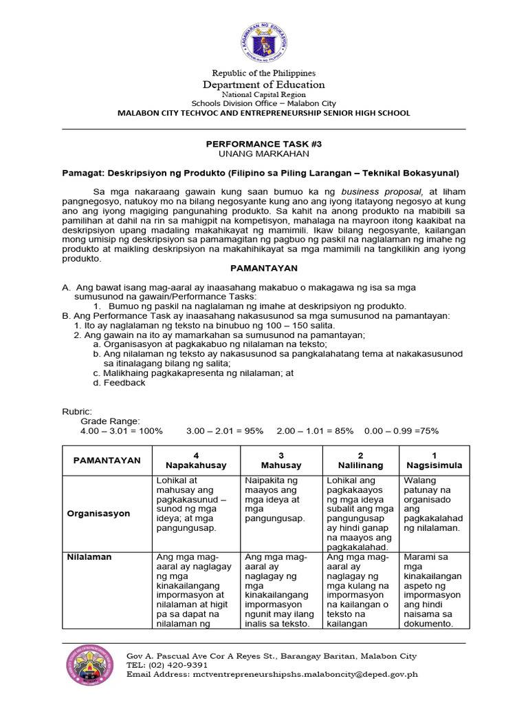 PERFORMANCE TASK #3 FPL-Commercial | PDF PERFORMANCE TASK #3 FPL-Commercial | PDF