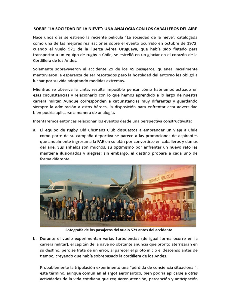 La Sociedad de La Nieve | PDF