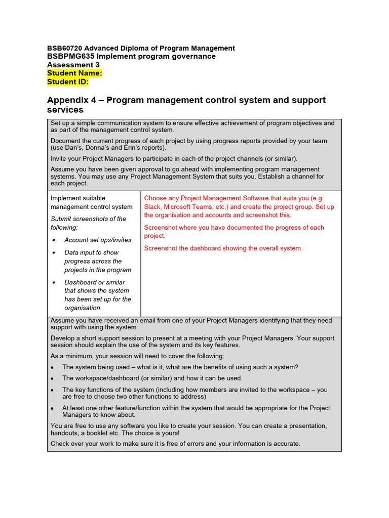BSBPMG635 - Assessment 3 Template & Guideline | PDF | Confidentiality | Conflict Of Interest