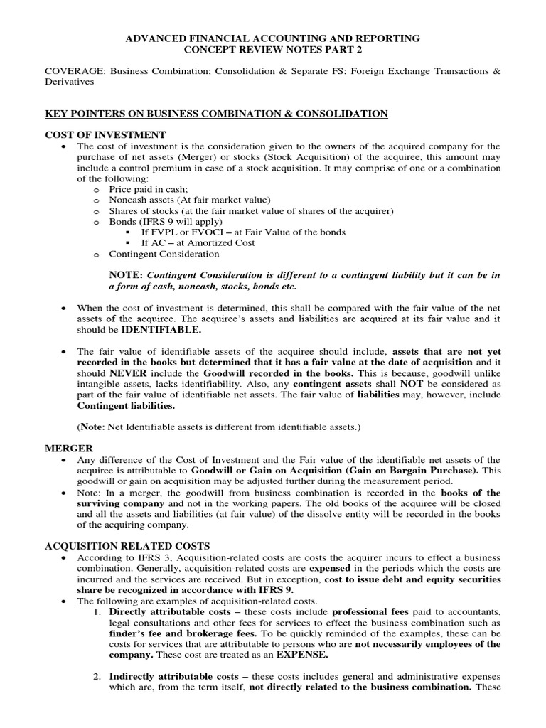 Afar Concept Review Notes Part 2 | PDF