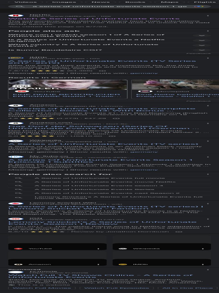 A Series of Unfortunate Events Season 1 Germany Version - Google Search ...