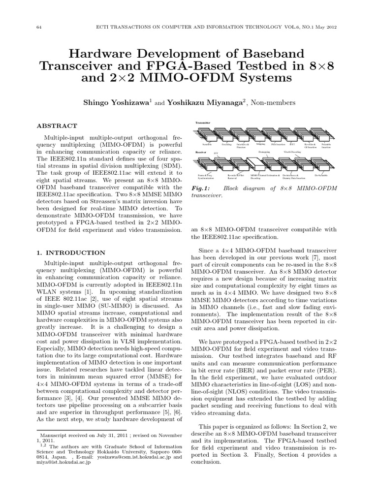 Hardware Development of Baseband Transceiver and F | PDF | Computers