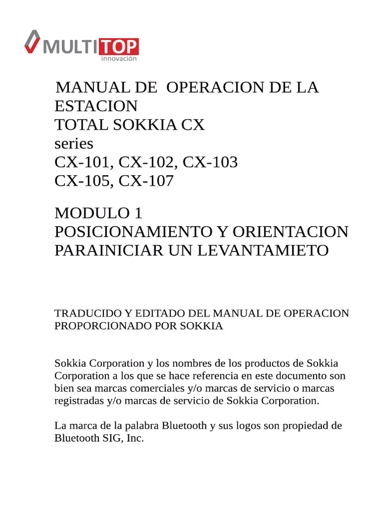 Estacion Total CX SERIES - TOPOGRAFIA | PDF