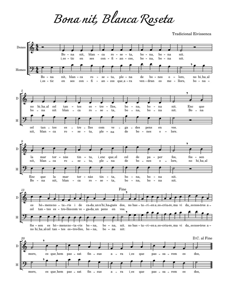 Bona Nit Blanca Roseta | PDF