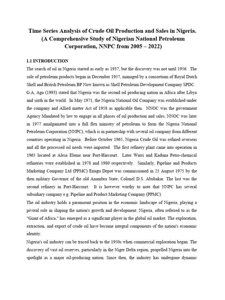 Chapt 1 | PDF | Petroleum | Nigeria