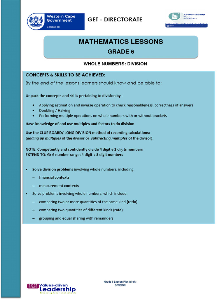 Maths Gr.6 | PDF