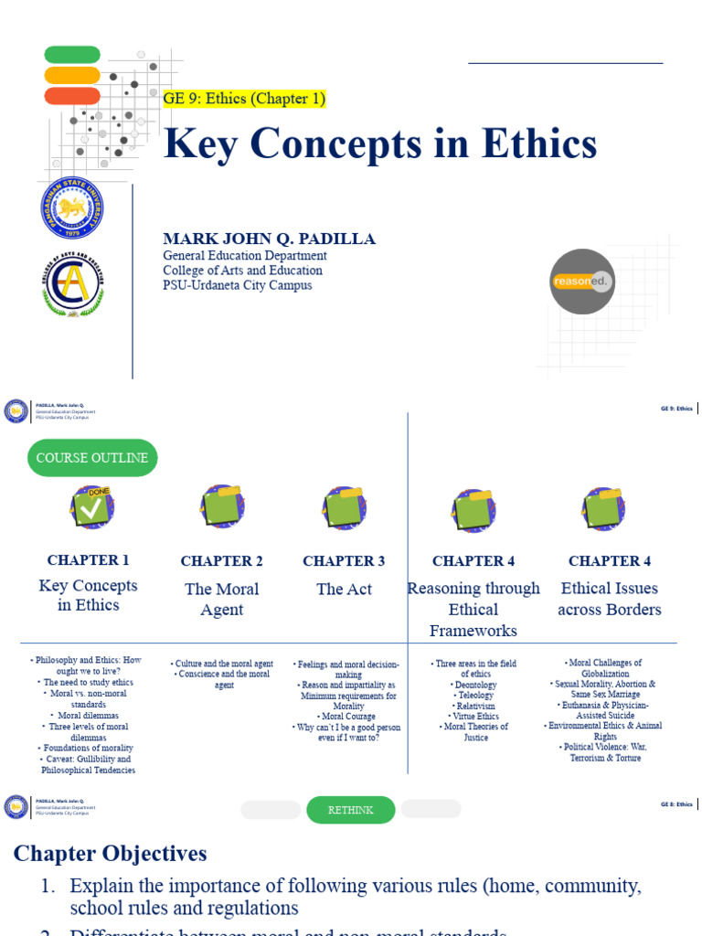 1 Ge9 Ethics Chapter 1 | PDF