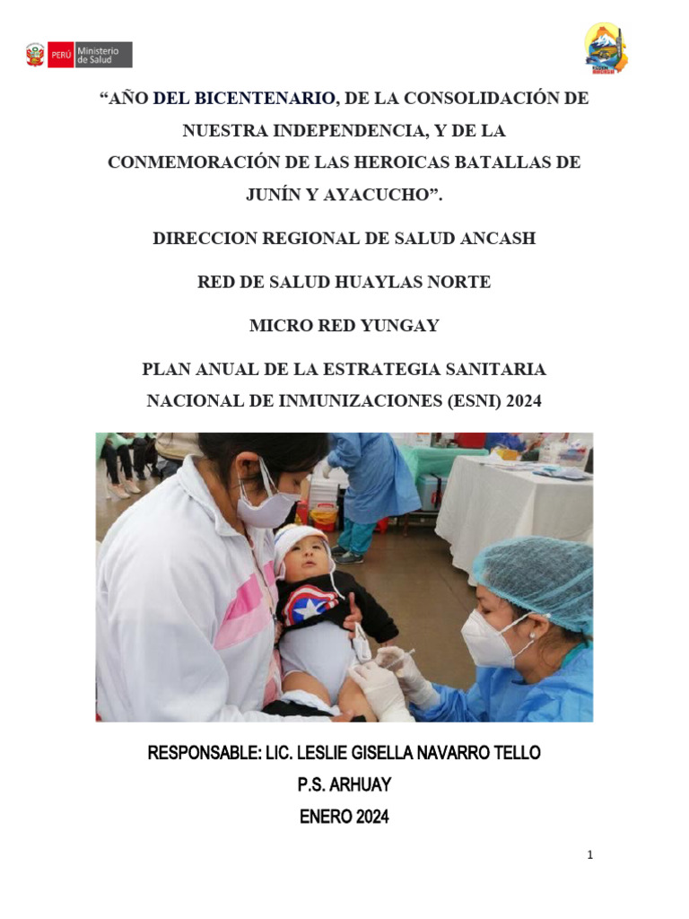 Plan Anual de Esni 2024 | PDF