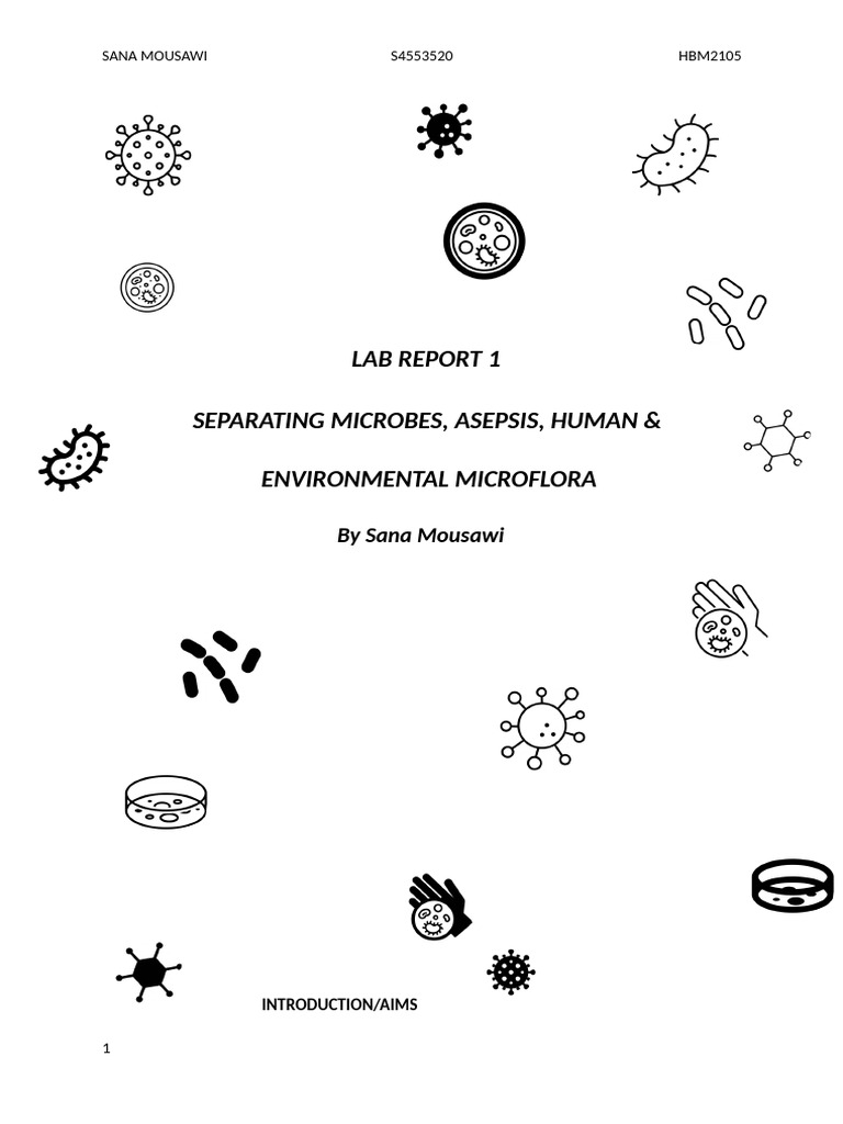 Lab Report 1 | PDF | Bacteria | Microorganism