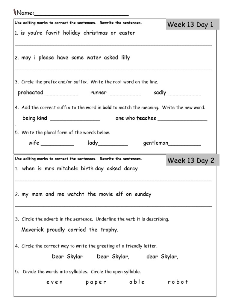 Name: - : Week 13 Day 1 | PDF