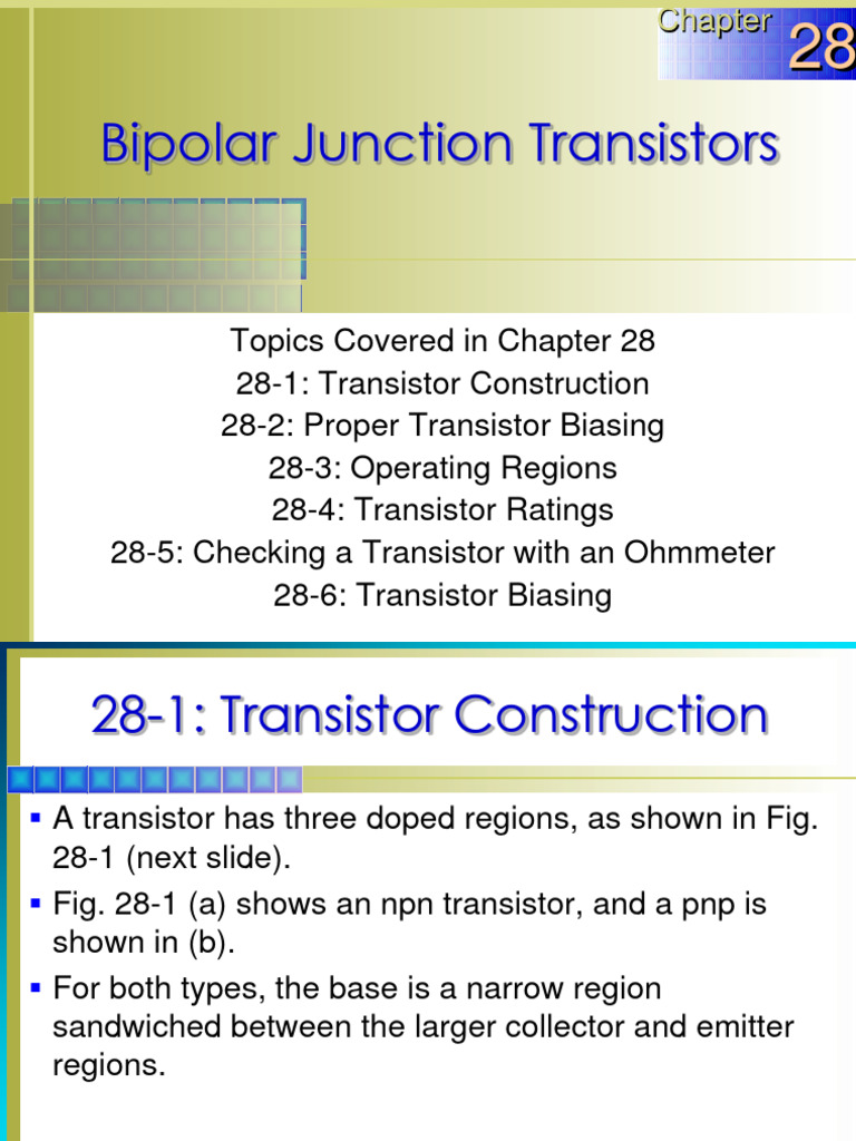 Chapter 28-Bipolar Junction Transistors | PDF