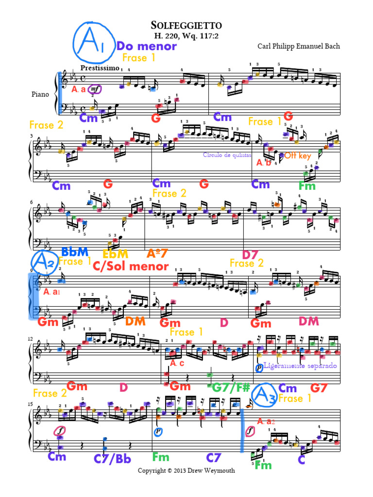 Solfeggio in C Minor, H.220 (Bach) | PDF | Johann Sebastian Bach ...