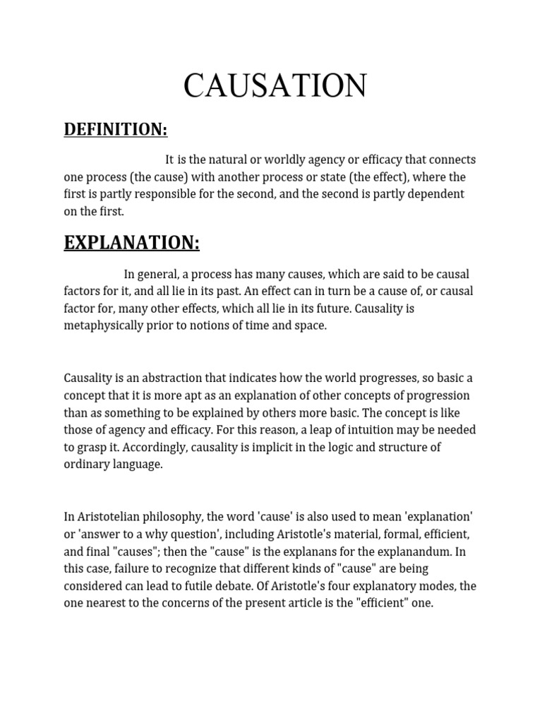 Causation | PDF