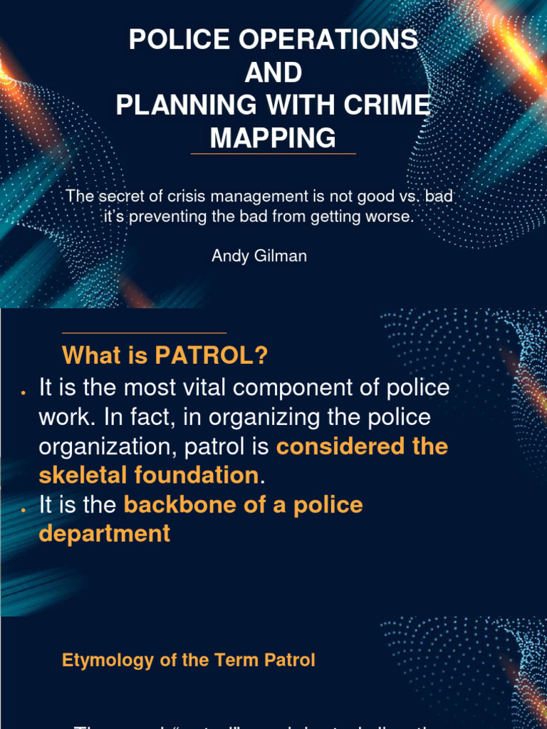 Police Operation and Planning With Crime Mapping | PDF