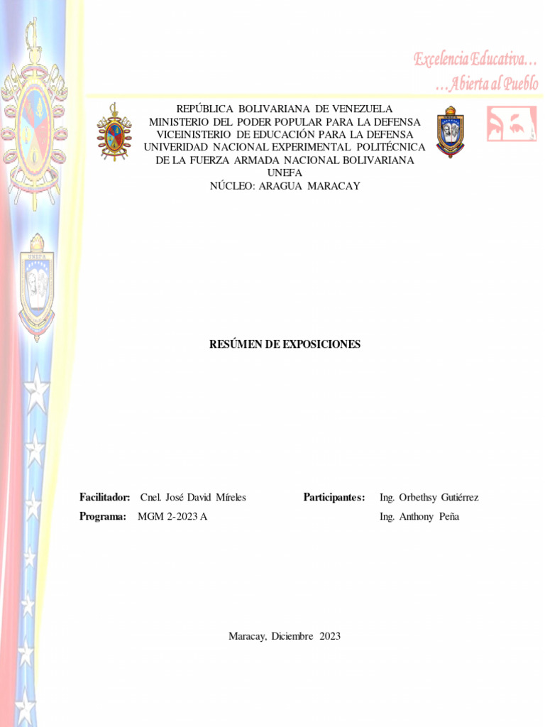 Resúmen de Exposiciones (Ensayo) | PDF