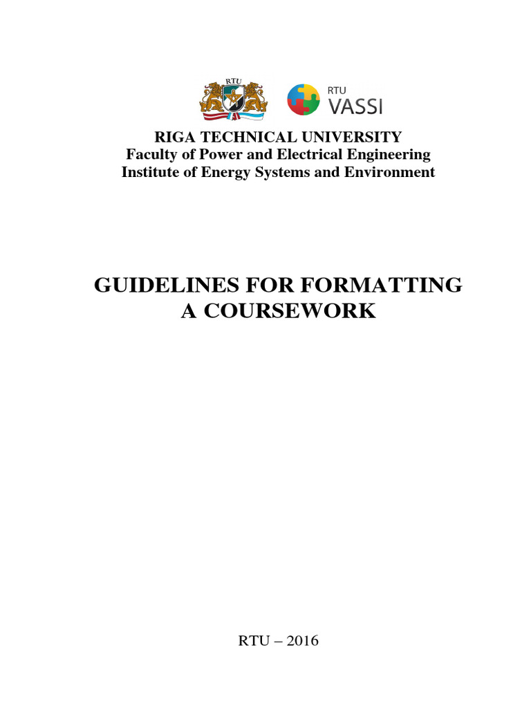 RTU Coursework Formatting Guidelines-1 | PDF