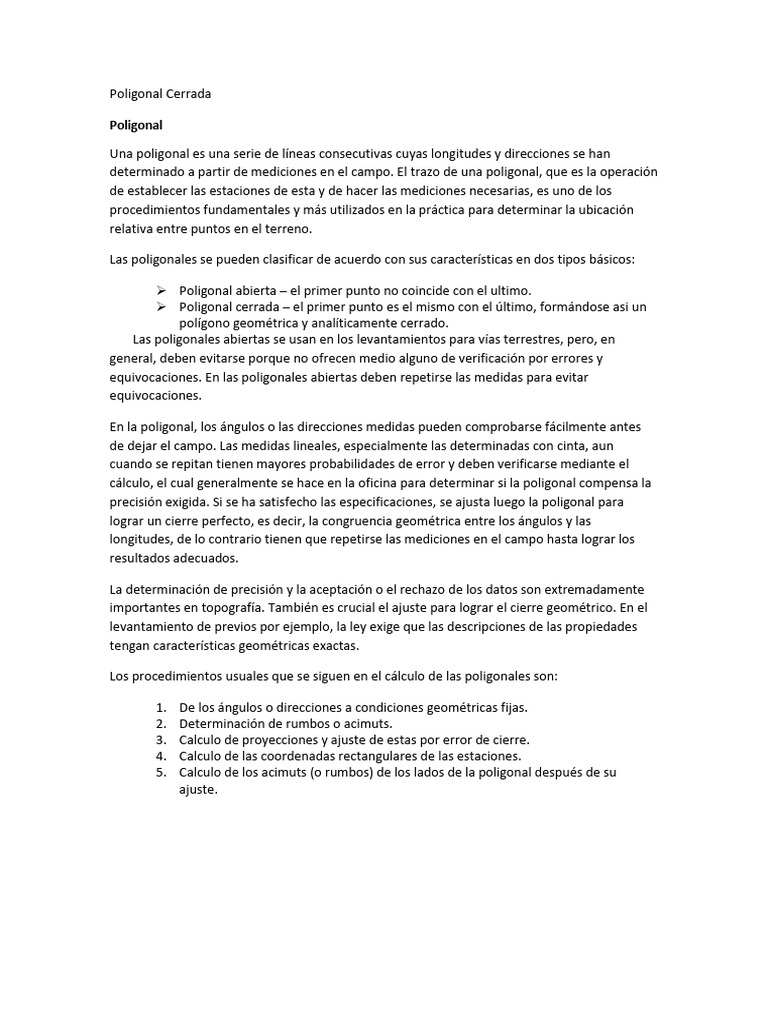 Poligonal Cerrada | PDF