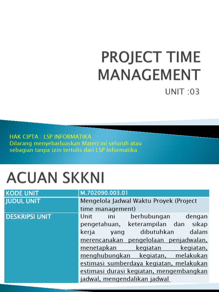 Unit-03-Project Time Management - Ver 2.0 | PDF | Business