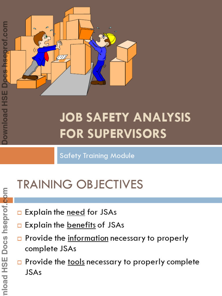 Job Safety Analysis For Supervisors | PDF