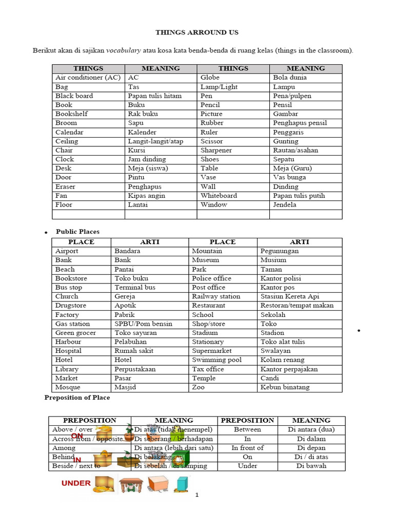 Materi Things Around Us | PDF
