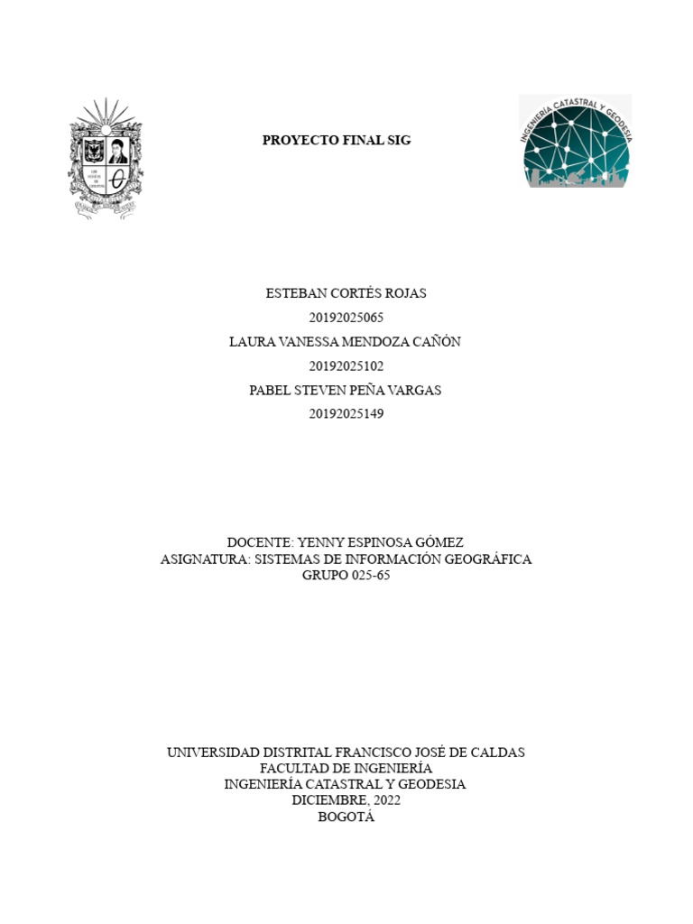 Proyecto Final Sig | PDF