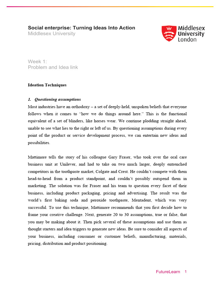 Ideation Techniques Pdf