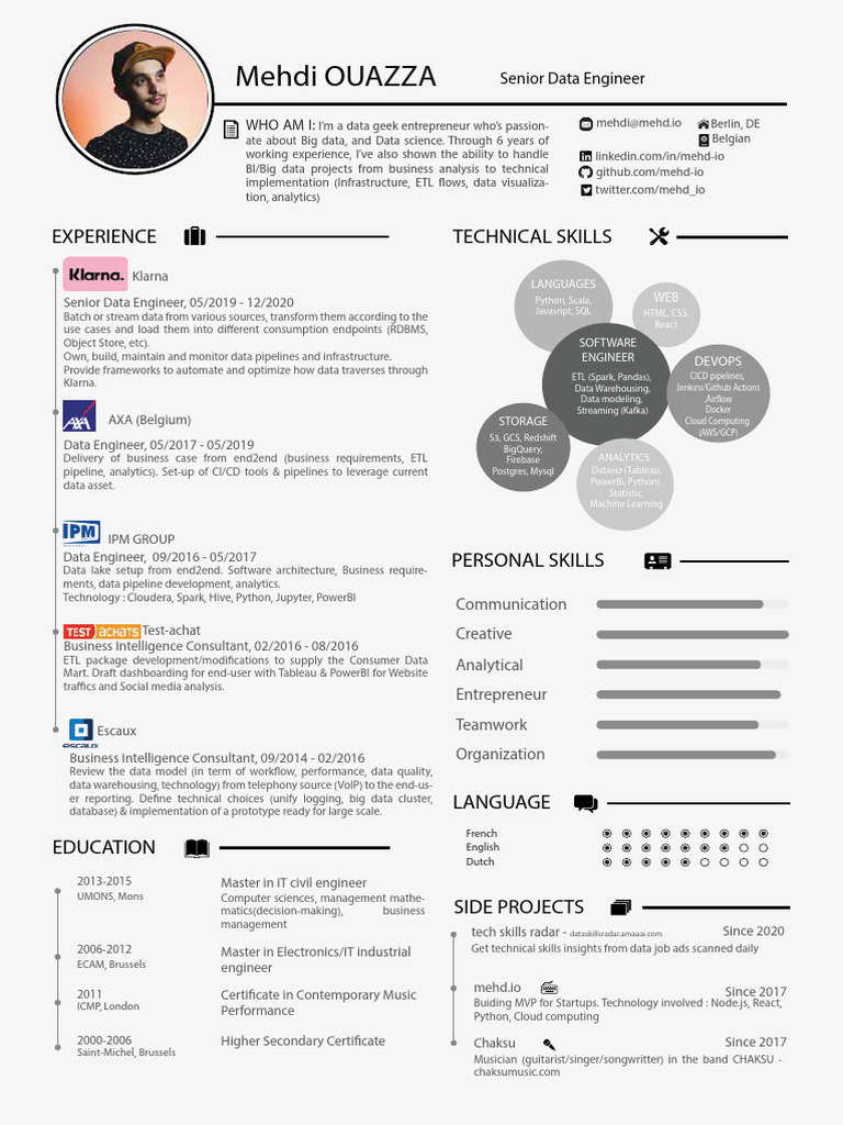 Resume Mehdi OUAZZA 2021 | PDF | Analytics | Big Data