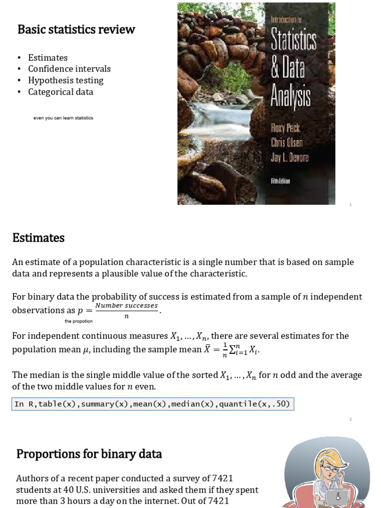 Lecture 1 Basic Statistics Review | PDF