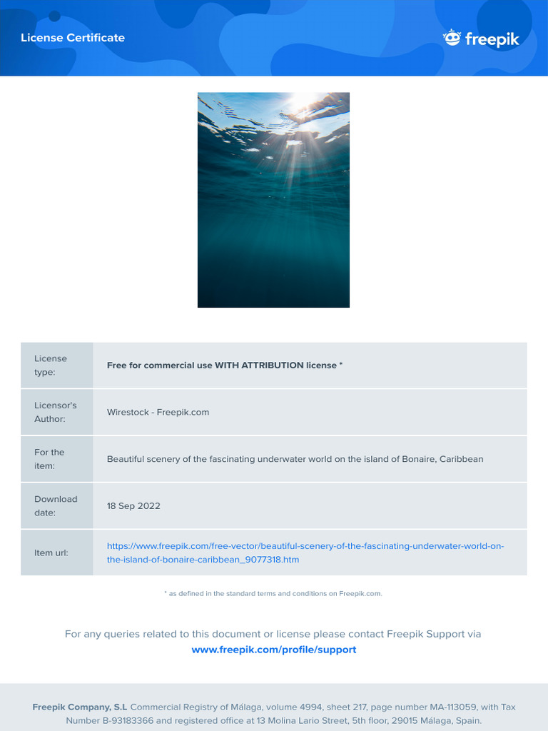 Freepik Attribution License Guide | PDF