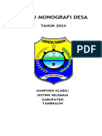 Buku Monografi Desa (Form 1) | PDF