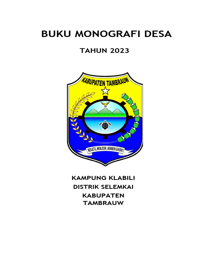 Monografi Desa Klabili 2023 | PDF