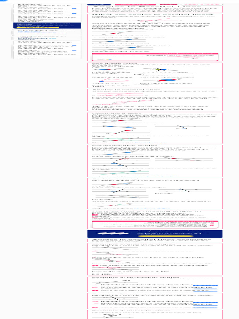 Angles In Parallel Lines Gcse Maths Steps And E Pdf