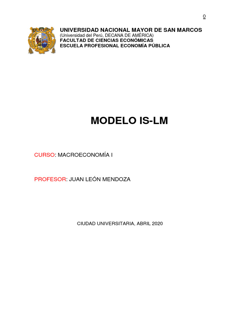Modelo Is LM | PDF