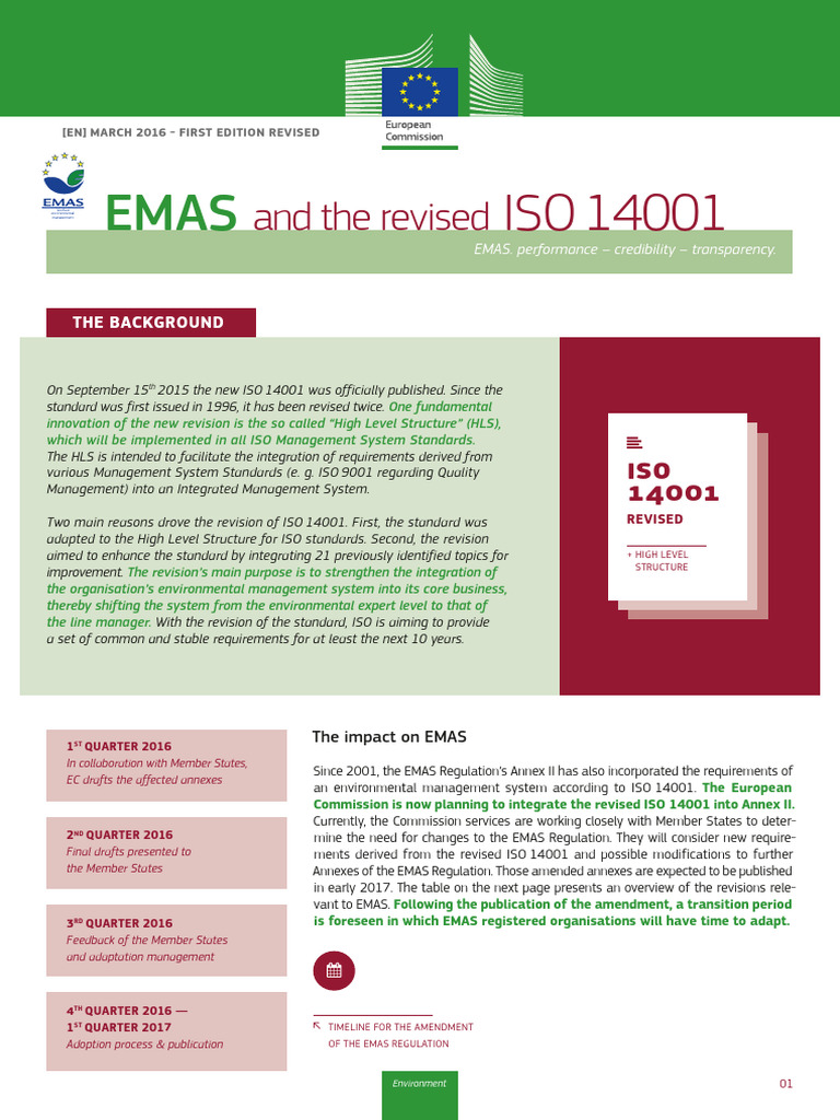 EMAS Revised ISO14001 | PDF