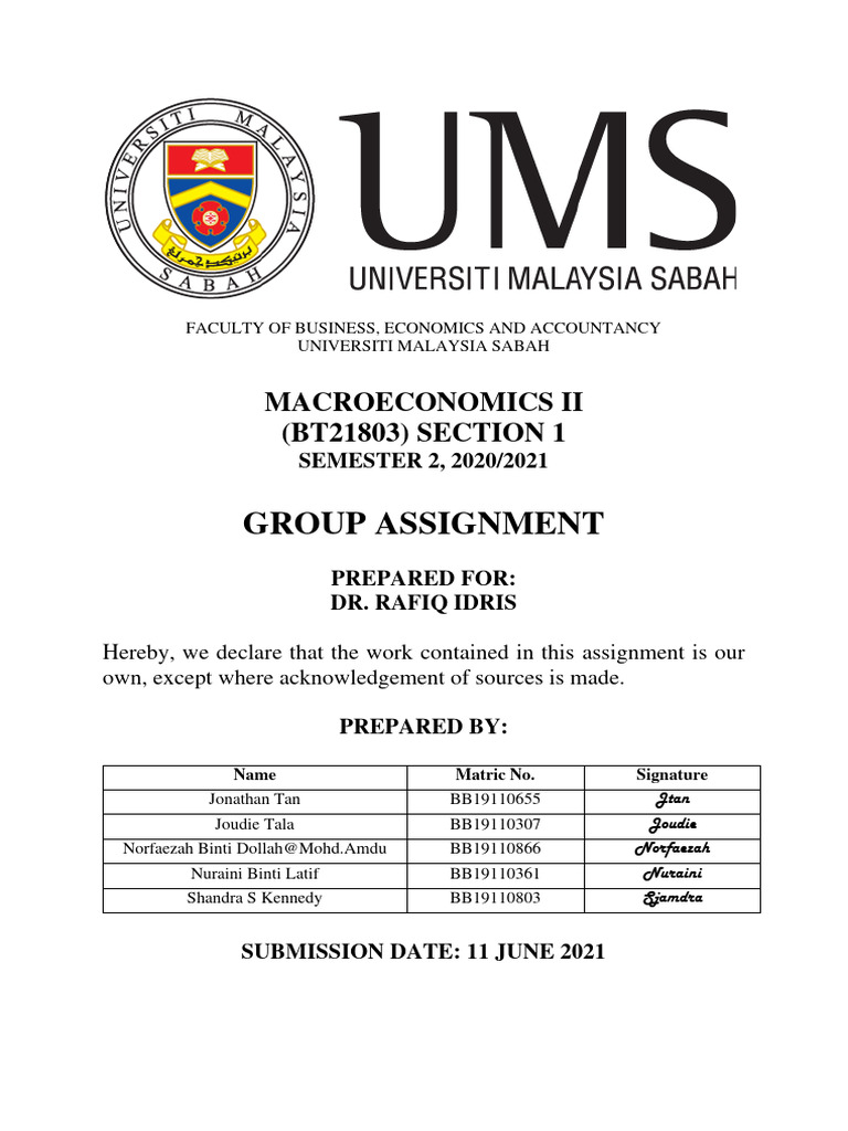 Macroeconomics II Group Assignment (2021) | PDF | Phillips Curve | Inflation