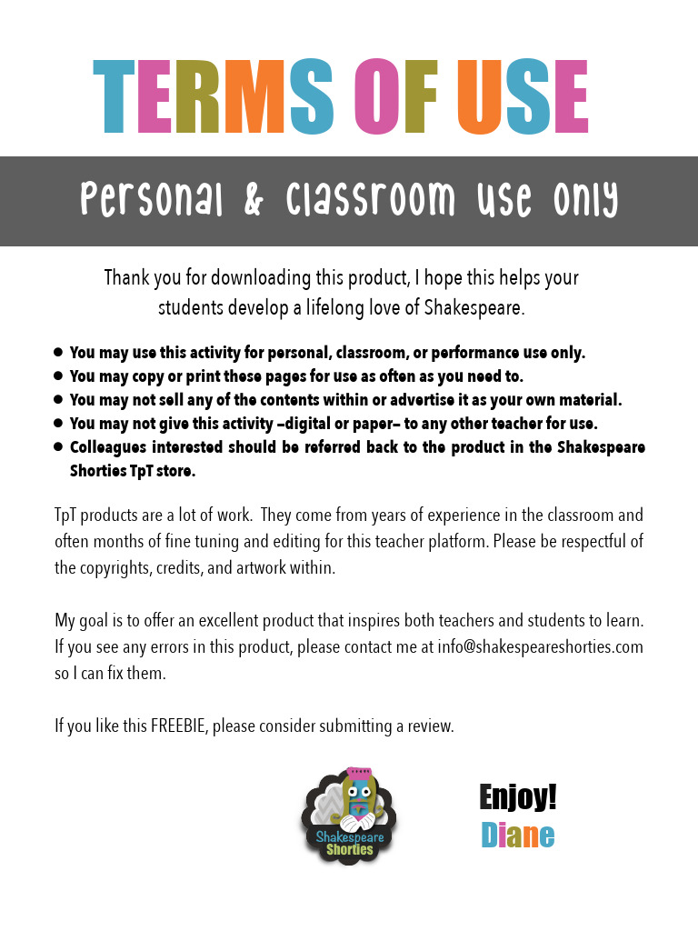 Personal & Classroom Use Only: Njoy! | PDF