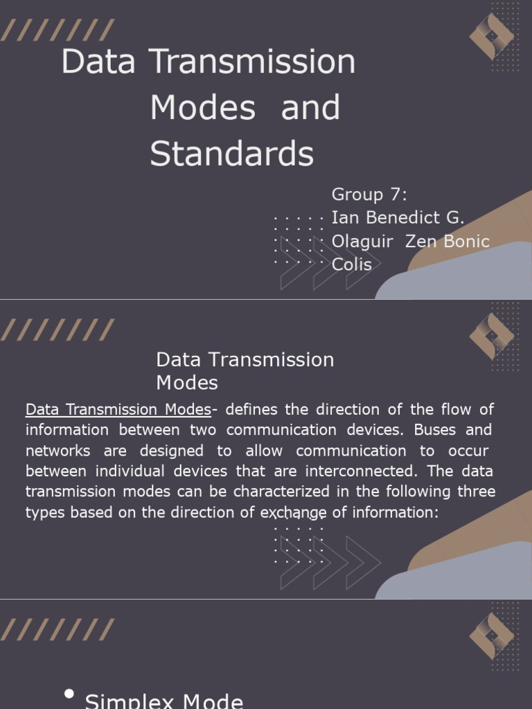 Data Transmission Modes and Standards | PDF