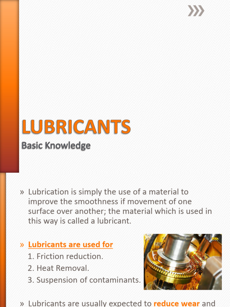 Lubricants - Basic Knowledge | PDF | Science & Mathematics | Technology ...