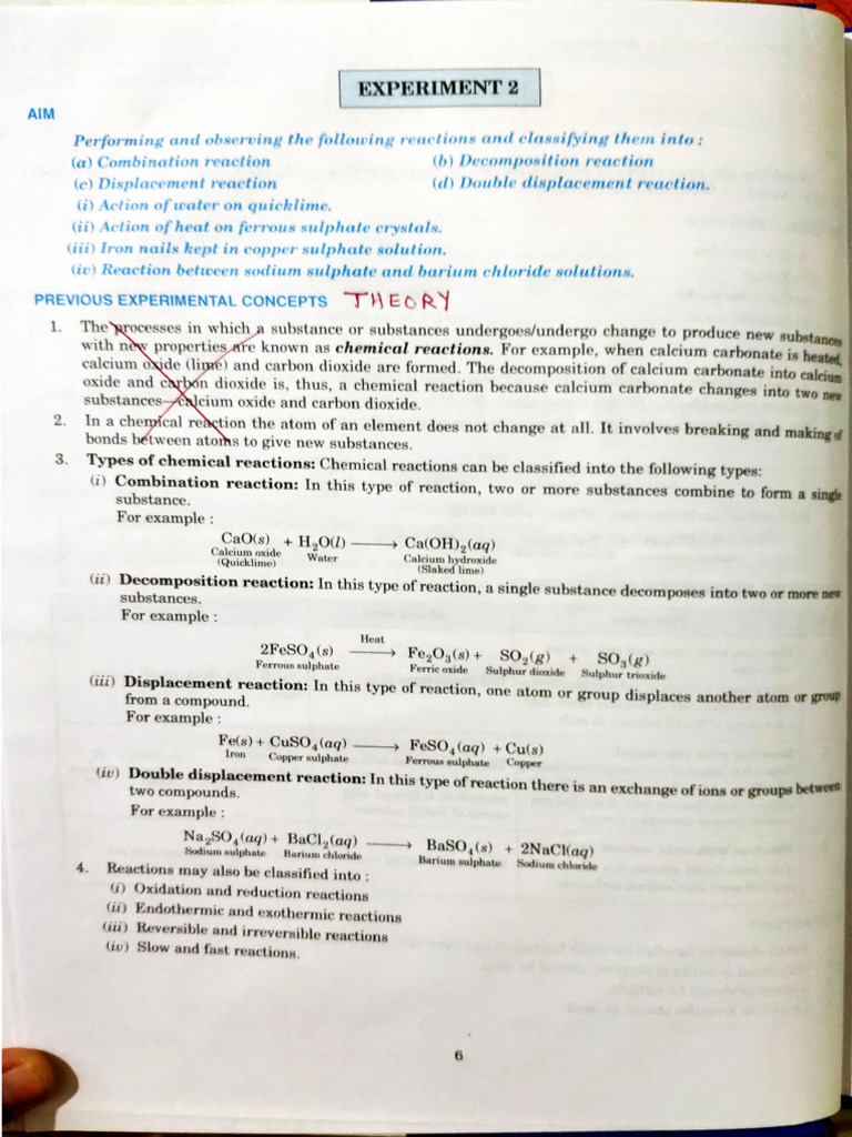 Types of Reactions | PDF