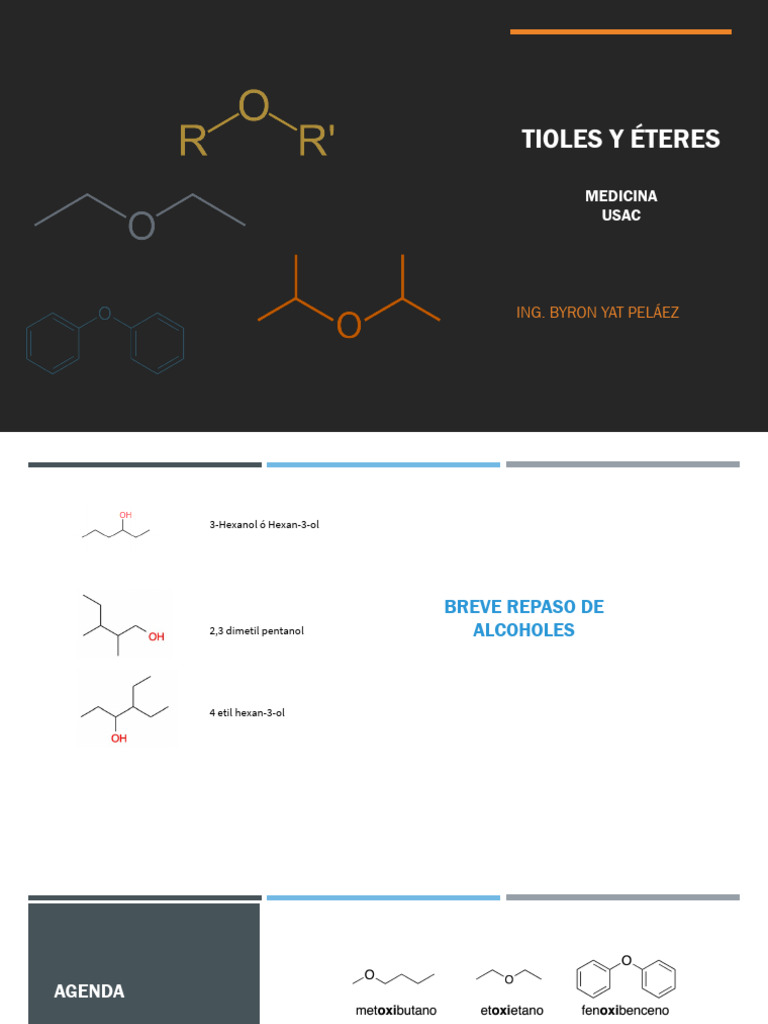 Xviii. Tioles y Éteres | PDF | Ciencia y matemática | Tecnología e ...