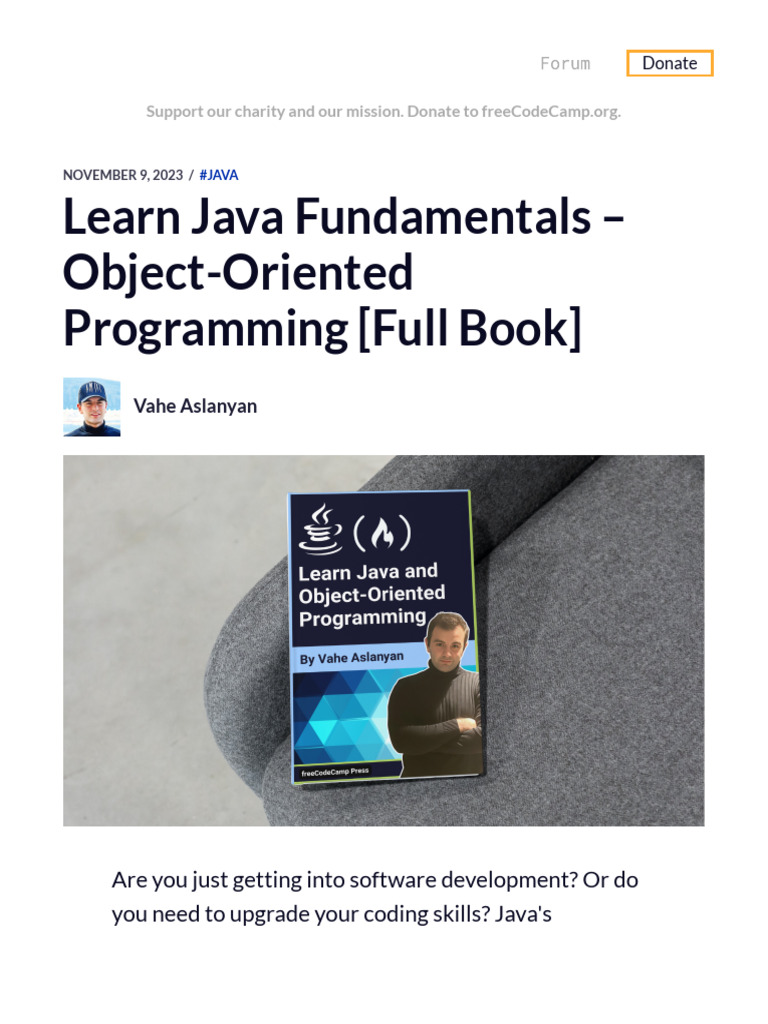 Learn Java Fundamentals - Object-Oriented Programming (Full Book) | PDF Learn Java Fundamentals - Object-Oriented Programming (Full Book) | PDF