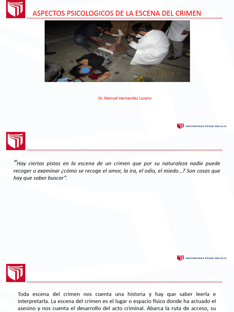 Anexo Sesion 7 Escena Del Crimen | PDF