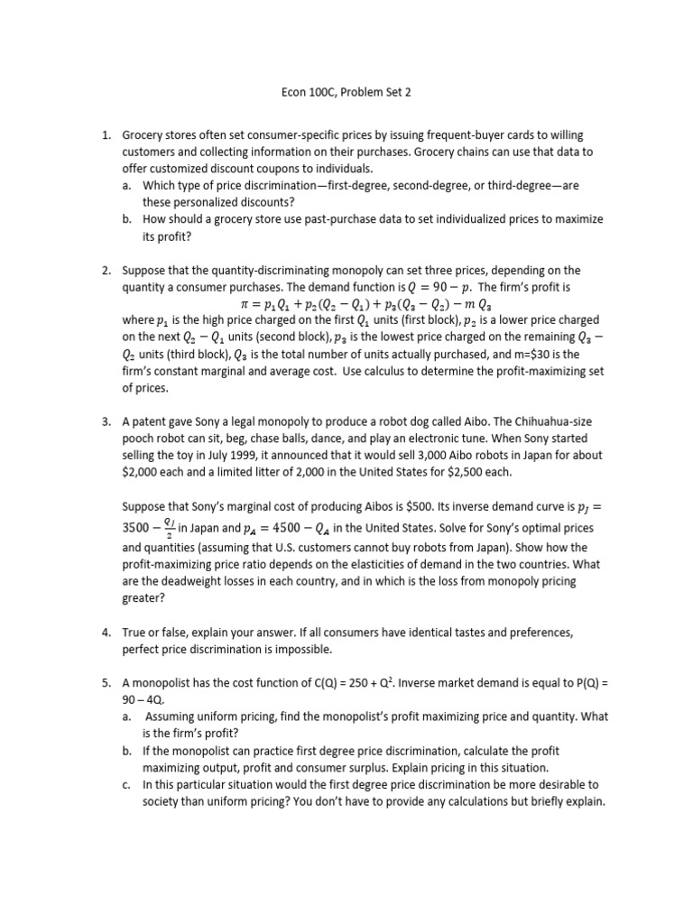 Problemset 2 | PDF | Technology & Engineering