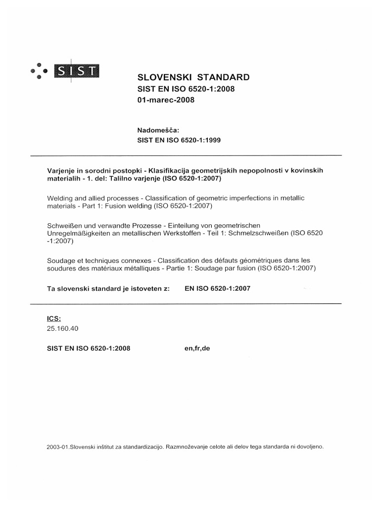 Iso 6520 1 2007 1 | PDF