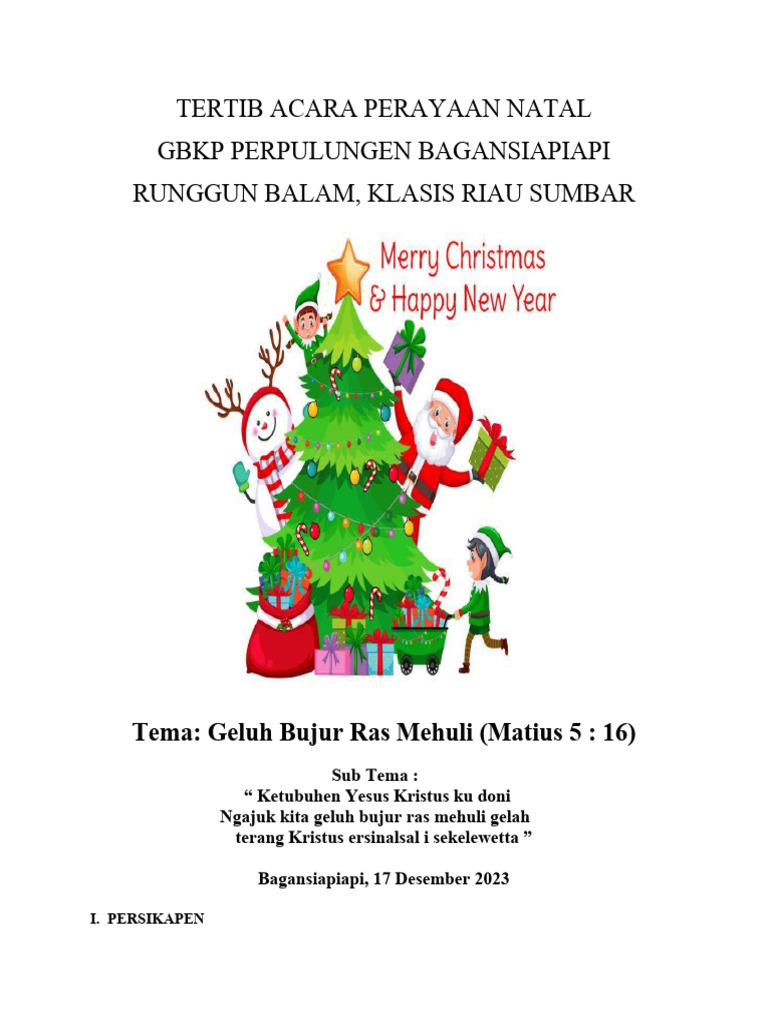 Tertib Acara Perayaan Natal | PDF
