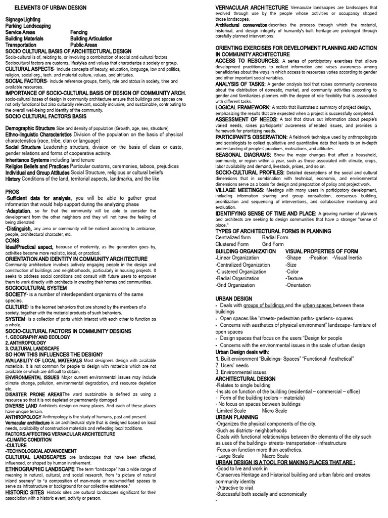 Pisting Yawa Nga Notes | Download Free PDF | Urban Design | Landscape