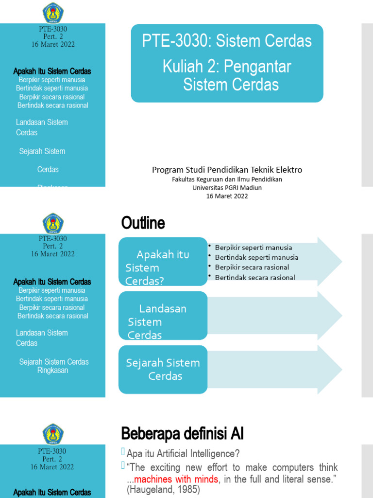 Pengantar Sistem Cerdas | PDF