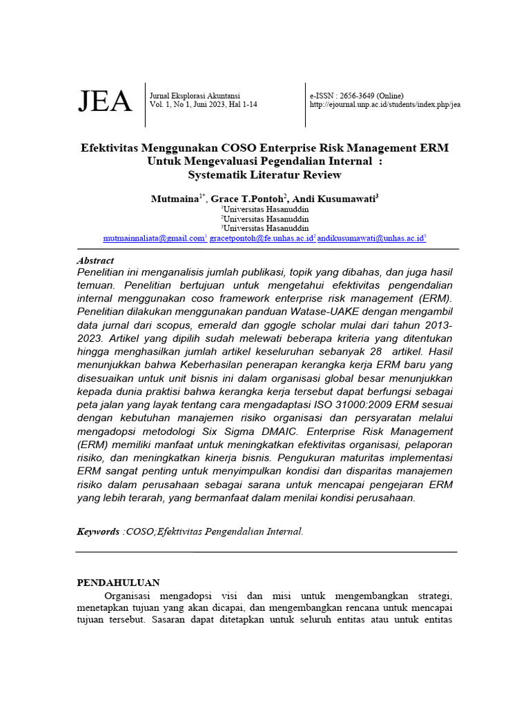 Article Template (Gaya Selingkung) JEA | PDF